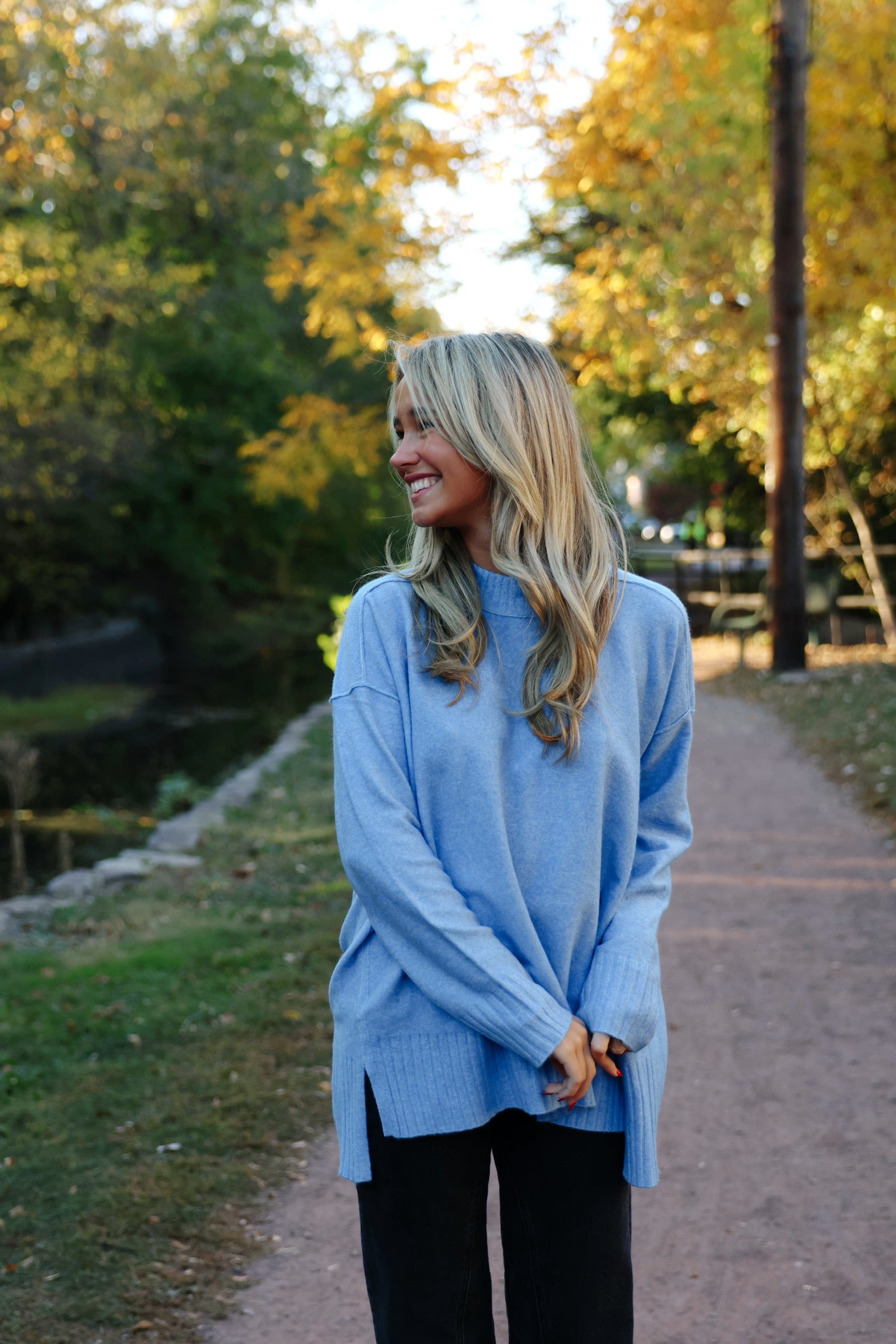 Phoebe Pullover Waterfall Heather – Giana Rose Couture